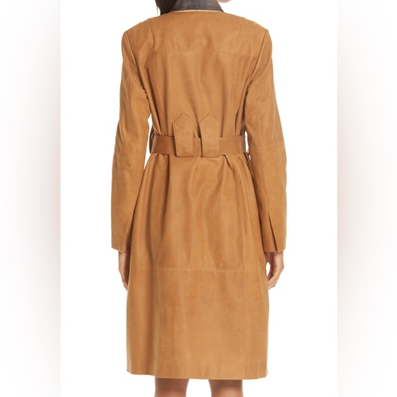 partow | Jackets & Coats | New Partow Brushed Calfskin Leather Coat ...